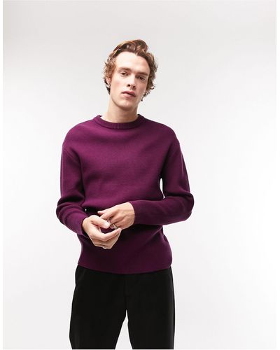 Red TOPMAN Sweaters and knitwear for Men | Lyst