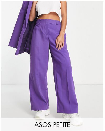Purple ASOS Pants for Women | Lyst