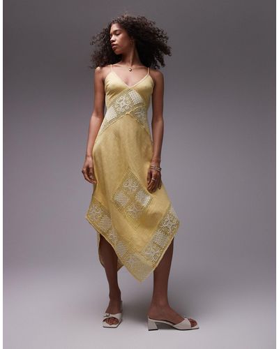 TOPSHOP Linen Dresses for Women | Lyst