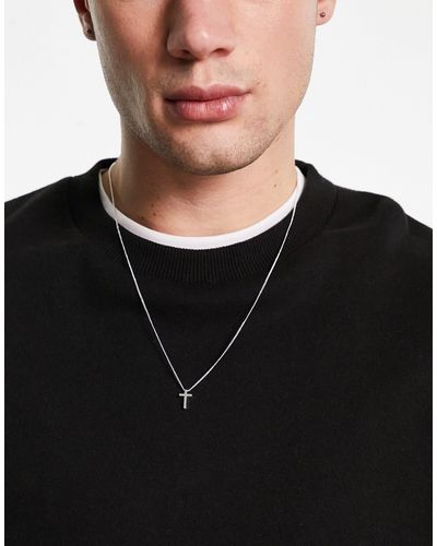 Black ASOS Necklaces for Men | Lyst