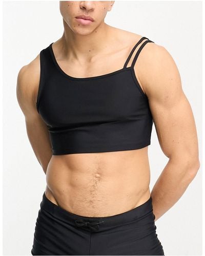 Black ASOS Beachwear and Swimwear for Men | Lyst