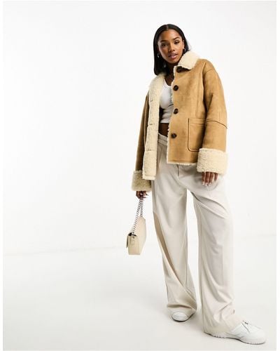 Natural ASOS Coats for Women | Lyst