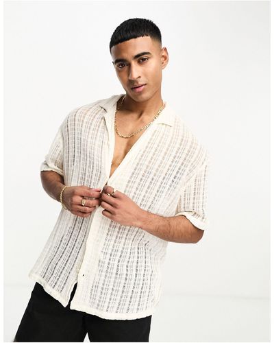 White Pull&Bear Shirts for Men | Lyst