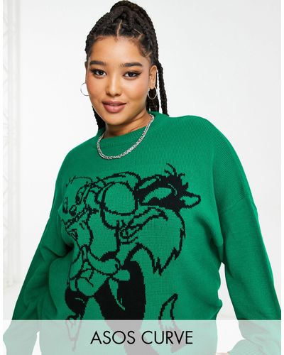 Green ASOS Sweaters and knitwear for Women | Lyst