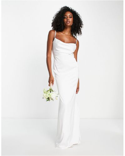 White Satin Backless Dresses for Women - Up to 70% off | Lyst