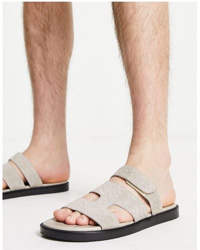 White ASOS Sandals, slides and flip flops for Men | Lyst