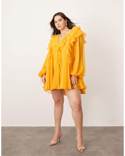 Yellow ASOS Dresses for Women | Lyst