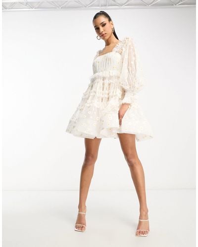 Natural LACE & BEADS Dresses for Women | Lyst