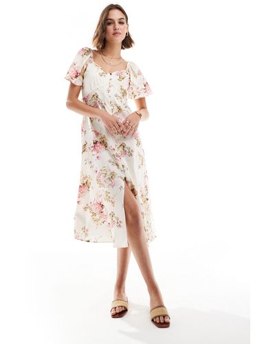 Mango Floral Dresses for Women | Lyst