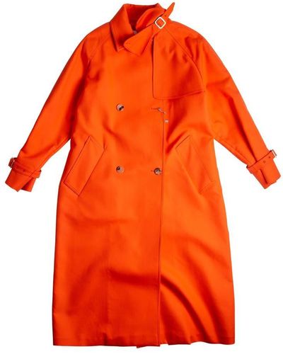 Orange Raincoats and trench coats for Women | Lyst
