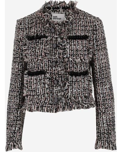 Black Self-Portrait Jackets for Women | Lyst