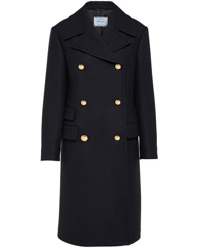 Blue Prada Coats For Women Lyst