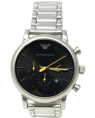 Black Emporio Armani Watches for Men | Lyst