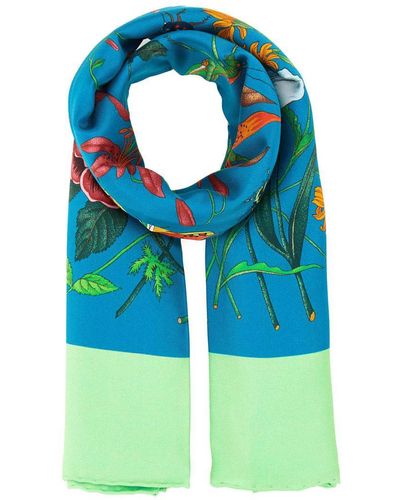 Blue Gucci Scarves and mufflers for Women | Lyst
