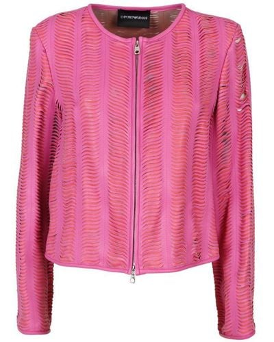 Pink Emporio Armani Jackets for Women | Lyst