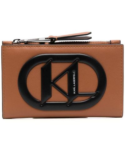 Brown Karl Lagerfeld Wallets and cardholders for Women | Lyst