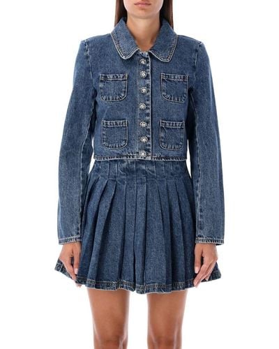 Blue Self-Portrait Jackets for Women | Lyst