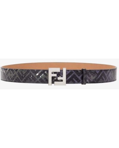Black Fendi Belts for Men | Lyst
