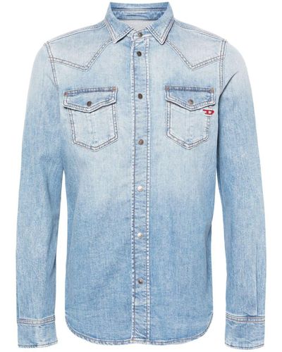 Blue DIESEL Shirts for Men | Lyst