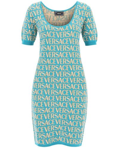 Blue Versace Dresses for Women | Lyst
