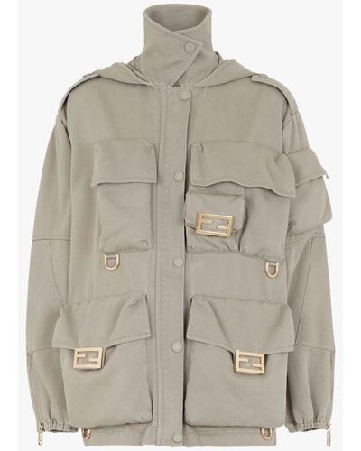 Gray Fendi Jackets for Women | Lyst