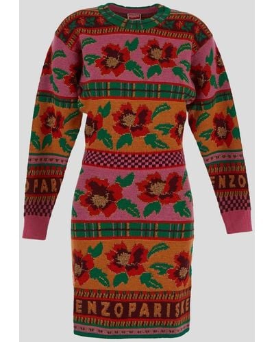 Red KENZO Dresses for Women | Lyst