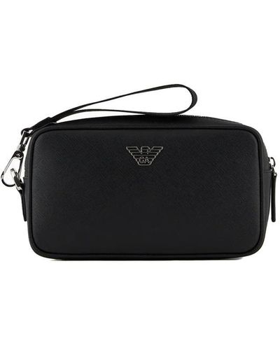 Black Emporio Armani Pouches and wristlets for Men | Lyst