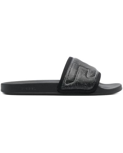 Black DIESEL Sandals, slides and flip flops for Men | Lyst