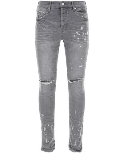 Gray Purple Denim Jeans For Men Lyst
