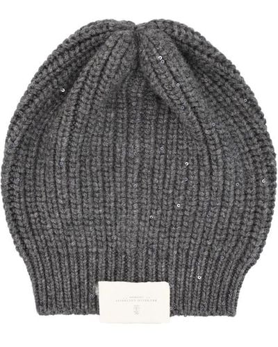 Gray Brunello Cucinelli Hats for Women | Lyst