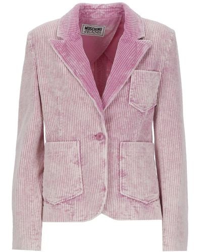 Pink Moschino Jeans Jackets for Women | Lyst