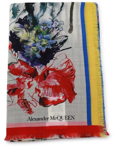 Red Alexander McQueen Scarves and mufflers for Women | Lyst