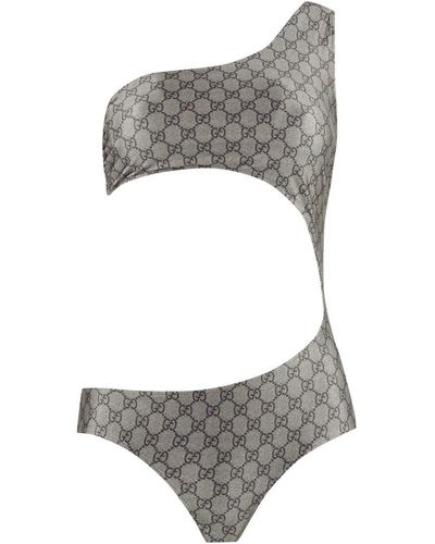 Gray One-piece swimsuits and bathing suits for Women | Lyst