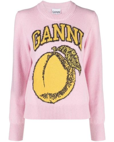 Pink Ganni Sweaters and knitwear for Women | Lyst