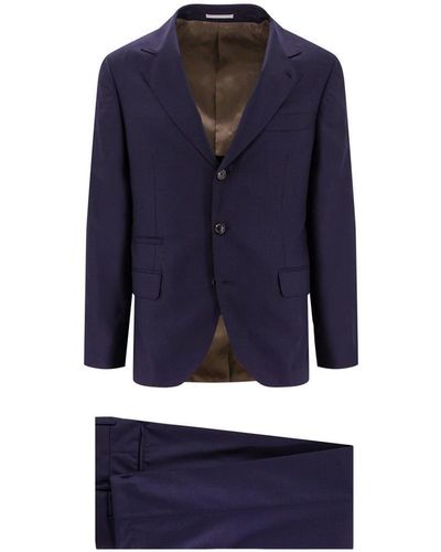 Blue Brunello Cucinelli Suits for Men | Lyst
