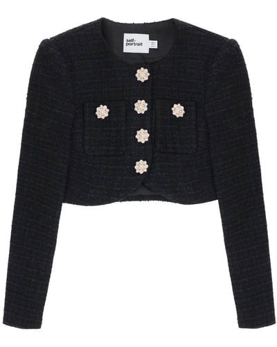 Black Self-Portrait Jackets for Women | Lyst