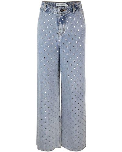 Blue Self-Portrait Jeans for Women | Lyst