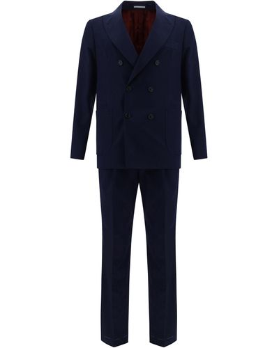 Blue Brunello Cucinelli Suits for Men | Lyst