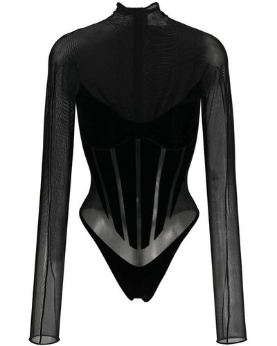 Black MUGLER X WOLFORD Clothing for Women | Lyst