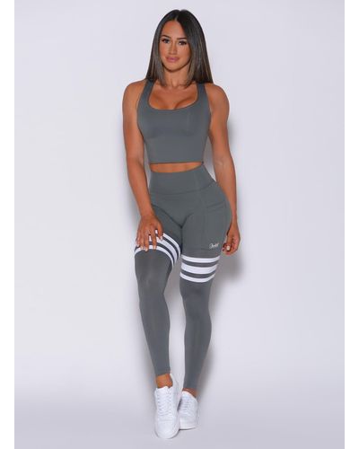 Gray Bombshell Sportswear Pants, Slacks and Chinos for Women | Lyst