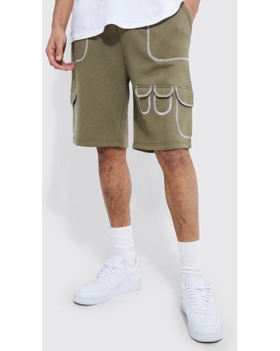 Green BoohooMAN Shorts for Men | Lyst