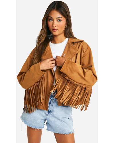 Suede Fringe Jackets for Women - Up to 69% off | Lyst