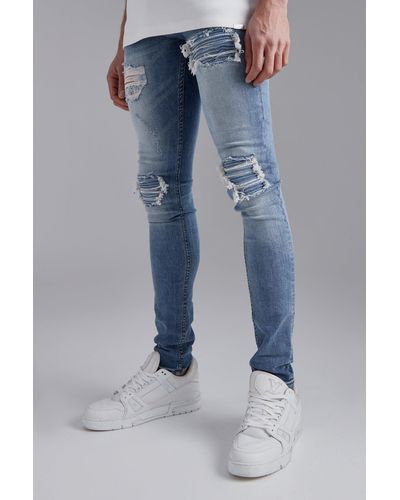 Blue BoohooMAN Jeans for Men | Lyst