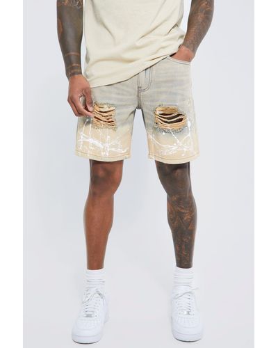 Natural BoohooMAN Shorts for Men | Lyst