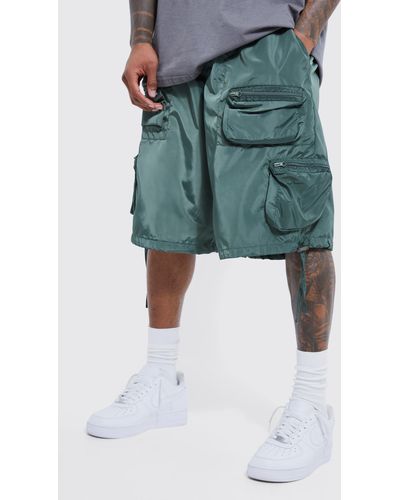 Green BoohooMAN Shorts for Men | Lyst