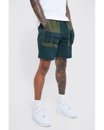 Green BoohooMAN Shorts for Men | Lyst