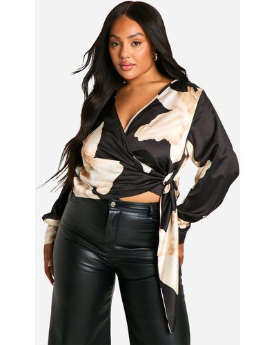 Satin Wrap Tops for Women - Up to 79% off | Lyst