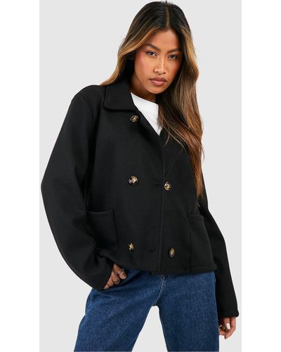 Black Pea Coats for Women - Up to 77% off | Lyst