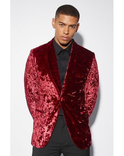 Red BoohooMAN Jackets for Men | Lyst