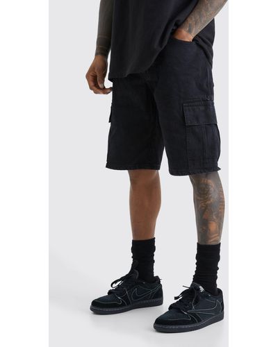 Black BoohooMAN Shorts for Men | Lyst